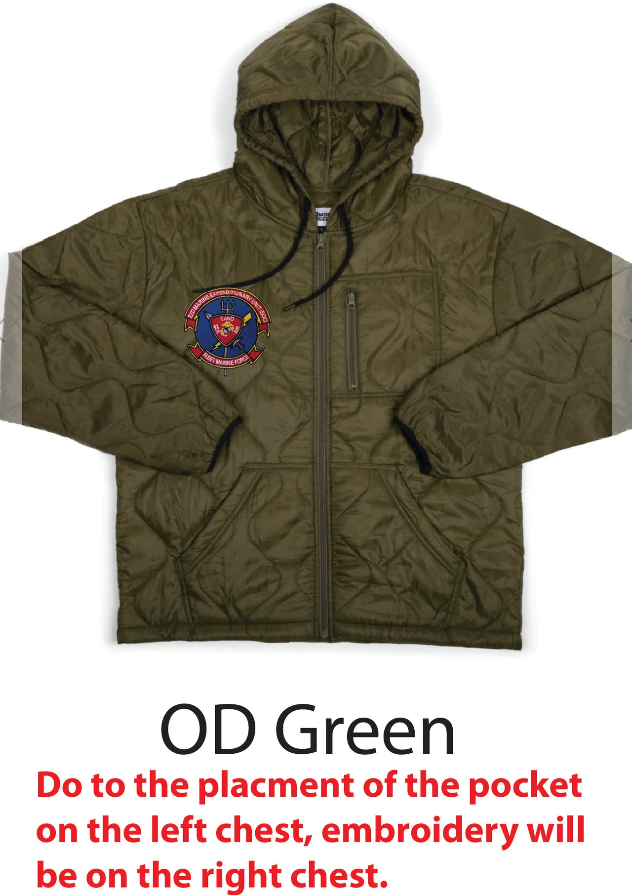 22nd Marine Expeditionary Unit SOC Zip-Up 2.0 Embroidered Woobie Hoodi ...